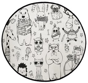Butter Kings  KOBEREC - OMALOVÁNKY - Happy Friends - 130x130 (průměr) kruh cm