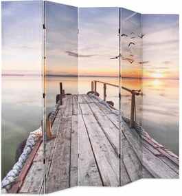 Skládací paraván 200 x 170 cm jezero 245883