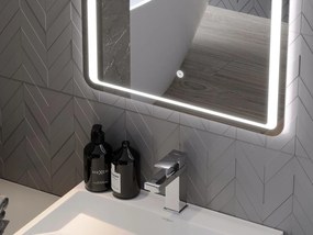 Obdélníkové zrcadlo MEXEN ZUSA 80x60 cm - s LED podsvícením a vyhříváním, 9808-080-060-611-00