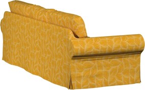Potah na pohovku IKEA Ektorp 3-místná rozkládací, NOVÝ MODEL 2013 barva žlutá látka pletený vzor, vzorované