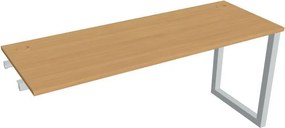 Hobis Kancelářský pracovní stůl k řetězení Hobis UEO 1600R, bílá RAL 9016, deskaakát
