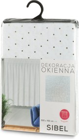ZÁCLONA NA PÁSCE SIBEL 300X150 CM BÍLÁ