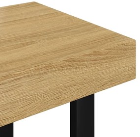 Konferenční stolek světle hnědý a černý 90x45x40 cm MDF železo - Default Title