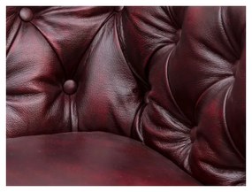 Massive home | Rohová sedací souprava Chesterfield z pravé kůže - červená