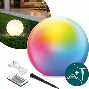 Zahradní Koule 30 cm Rgb 3000K s dálkovým ovládáním Solární Svítící lampa Vodotěsná