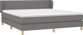 Box spring postel s matrací tmavě šedá 160x200 cm textil 3126654