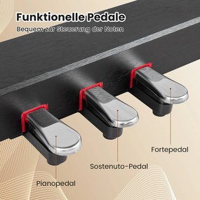Costway Digitální piano s 88 kladívkovými klávesami, černé