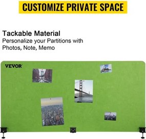 Desk Divider 152,4 cm Desk Privacy Panel, 3 Panel Privacy Akustický panel – Zelená