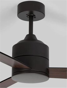 NV 9952350 Stropní ventilátor AXEL černý hliník a listy ořech - NOVA LUCE