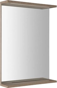 Aqualine Korin Strip zrcadlo s led osvětlením 50 x 70 x 12 cm dub platin hnědá KO995S