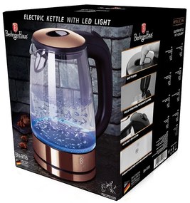 BERLINGERHAUS Rychlovarná konvice 1,7 l 2200W Rosegold Metallic Line BH-9118