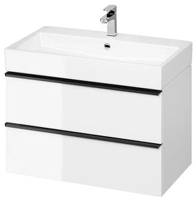 Cersanit - VIRGO závěsná skříňka pod umyvadlo 80cm, bílá-černá, S522-025
