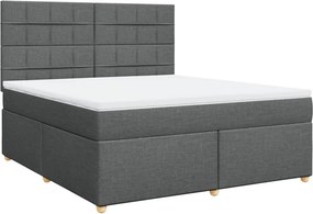 Box spring postel s matrací tmavě šedá 180x200 cm textil 3293660