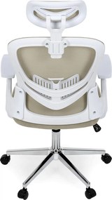 Ergonomická kancelářská židle EMILIE - béžová síťovina