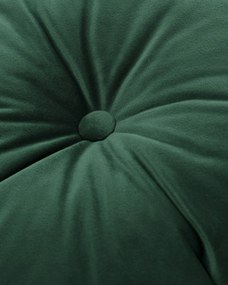 Sametový polštář s knoflíkem barva zelená látka lesklé, sametová