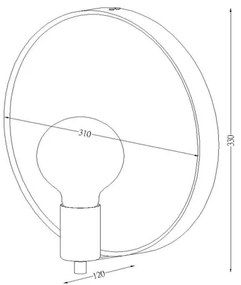 Lucide 36213/31/30 - Nástěnné svítidlo se zrcadlem REFLEX 1xE27/25W/230V černá