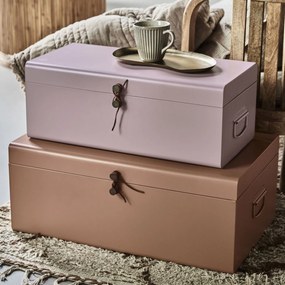 House Doctor Úložný kovový box Beige/Rose Růžový, růžová barva, béžová barva, kov