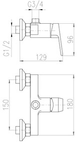 RAV Slezák CO182.5 - Sprchová baterie COLORADO lesklý chrom