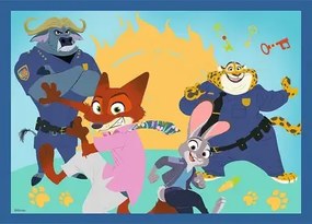 TREFL Puzzle Zootropolis 2: Zootropolis plná dobrodružství 4v1 / 35, 4