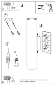 Sollux SL.1202 - Nástěnné svítidlo LAGOS 2xGU10/10W/230V zlatá