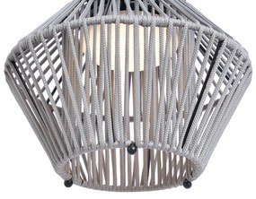 Bohemian stolní lampa šedá vč. LED 3-stupňové stmívatelné IP54 solární dobíjecí - Duco