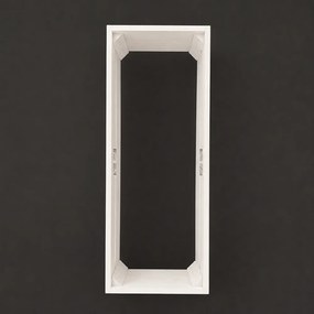 AMADEA Dřevěný obal na truhlík se srdcem bílý, 62x21,5x17cm Český výrobek