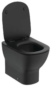 Ideal Standard Tesi - Stojící WC se sedátkem Soft-Close, spodní odpad, AquaBlade, černá T3536V3