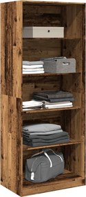 Šatní skříň old wood 80 x 50 x 200 cm kompozitní dřevo 3307727