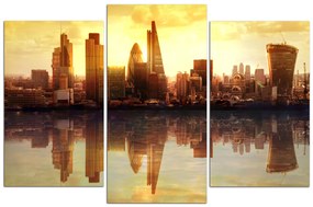 Obraz na plátně - Západ slunce Londýn 128C (150x100 cm)