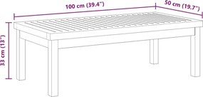 Konferenční stolek 100 x 50 x 33 cm masivní akáciové dřevo 311833