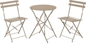 Livarno® Sada skládacího zahradního nábytku s bistro stolem, 3dílná (béžová)