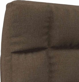 Skládací lenoška na podlahu hnědá textil 336587