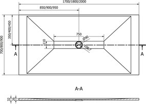 Mexen Toro obdélníkový sprchový kout SMC 200 x 80 cm, černý - 43708020