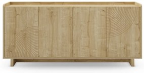 Komoda v dekoru dubu v přírodní barvě 180x80x40 cm Daira – Marckeric
