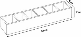 Bambusový organizér na stůl, 38 x 8 x 7 cm