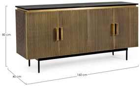 BIZZOTTO dřevěný příborník VIRAT černý 0746962