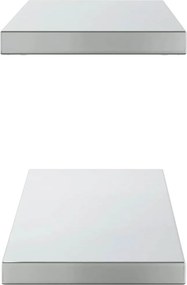 Nástěnné police 2 ks 100 x 23,5 cm stříbrné nerezová ocel 30280