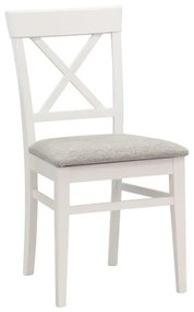 Stima Dřevěná jídelní židle GRANDE látka | Odstín: bílá,Sedák: bolton new rosso 6