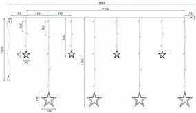 LED závěs GL2004 s dálkovým ovládáním