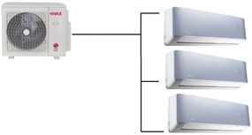 Klimatizace Vivax Design R+ silver 1+3 (2,7kW + 2,7kW + 3,5kW) Multi-split R32