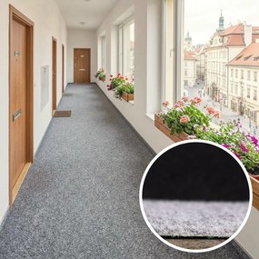 Betap, Umělá tráva Wembley šedá, spodní část s nopy (na pevné podklady), šíře 2m,4m, šedá, nopy, chodba / předsíň