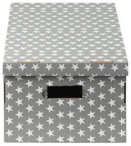Papírové úložné boxy v sadě 2 ks s víkem Stars - Compactor