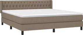 Box spring postel s matrací taupe 180x200 cm textil 3129973