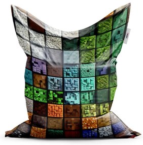 Sedací vak Classic Blocks Abstract, barevná