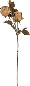 Světle hnědá umělá květina růže - 12*12*70 cm