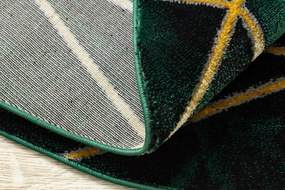 Dywany Łuszczów, POŠKOZENÝ Kusový koberec Emerald 1022 green and gold kruh, 120x120 (průměr) kruh, zelená, ložnice