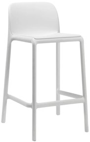 Nardi Bílá plastová barová židle Faro Mini 65 cm
