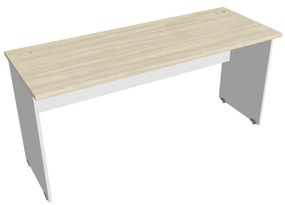Stůl pracovní rovný 160 cm - Hobis Gate GE 1600 Dekor stolové desky: akát, Dekor lamino podnože: bílá