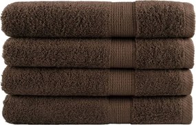 Prémiové saunové osušky SOLUND 4 ks hnědé 80x200 cm 600 g/m² 137243