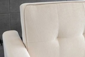 Designová rozkládací sedačka Zaragoza 180 cm béžový manšestr